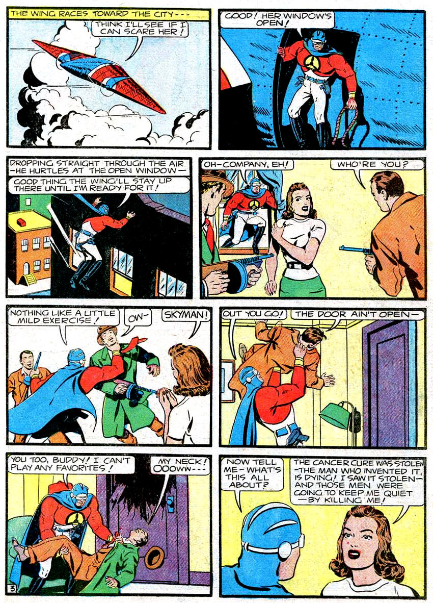 Pappy's Golden Age Comics Blogzine: Number 1378: Great guns, Skyman!