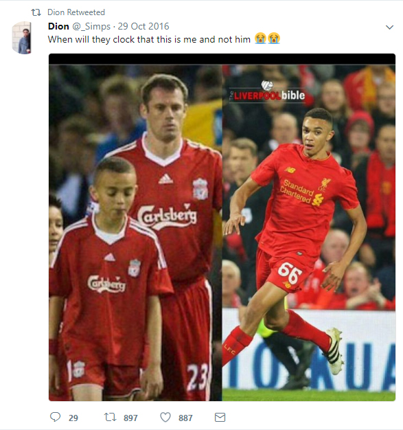 Liverpool mascot in Jamie Carragher's viral photo is NOT Trent ...