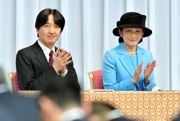 Prince and Princess Akishino attend the send-off ceremony for Olympics team