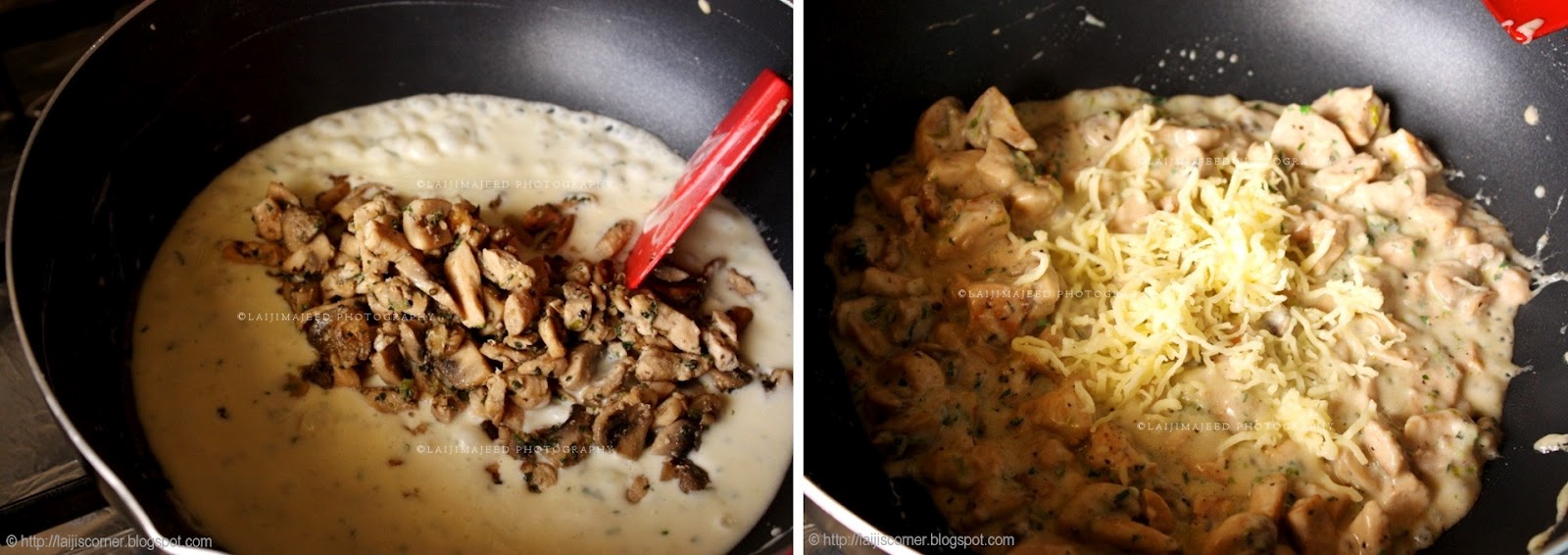 Laiji's Creative Corner: Chicken Fusilli Alfredo Bake