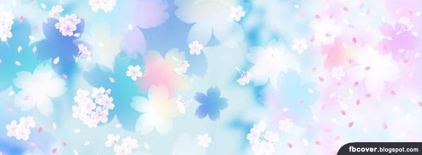 Light Blue Flowers Pattern FB Cover | FB Cover - Unique Covers For FB ...
