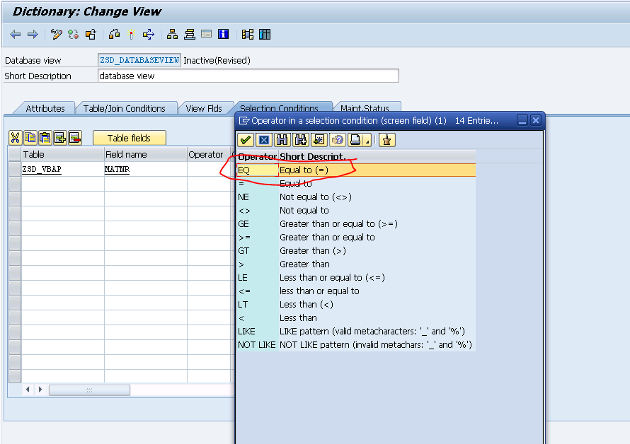 SAP TECH: Database View