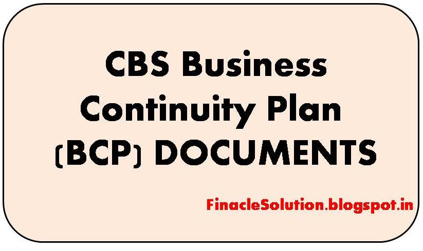 CBS Business Continuity Plan (BCP) Documents