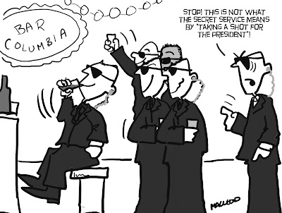 MacLeod Cartoons: Secret Service Columbia Scandal