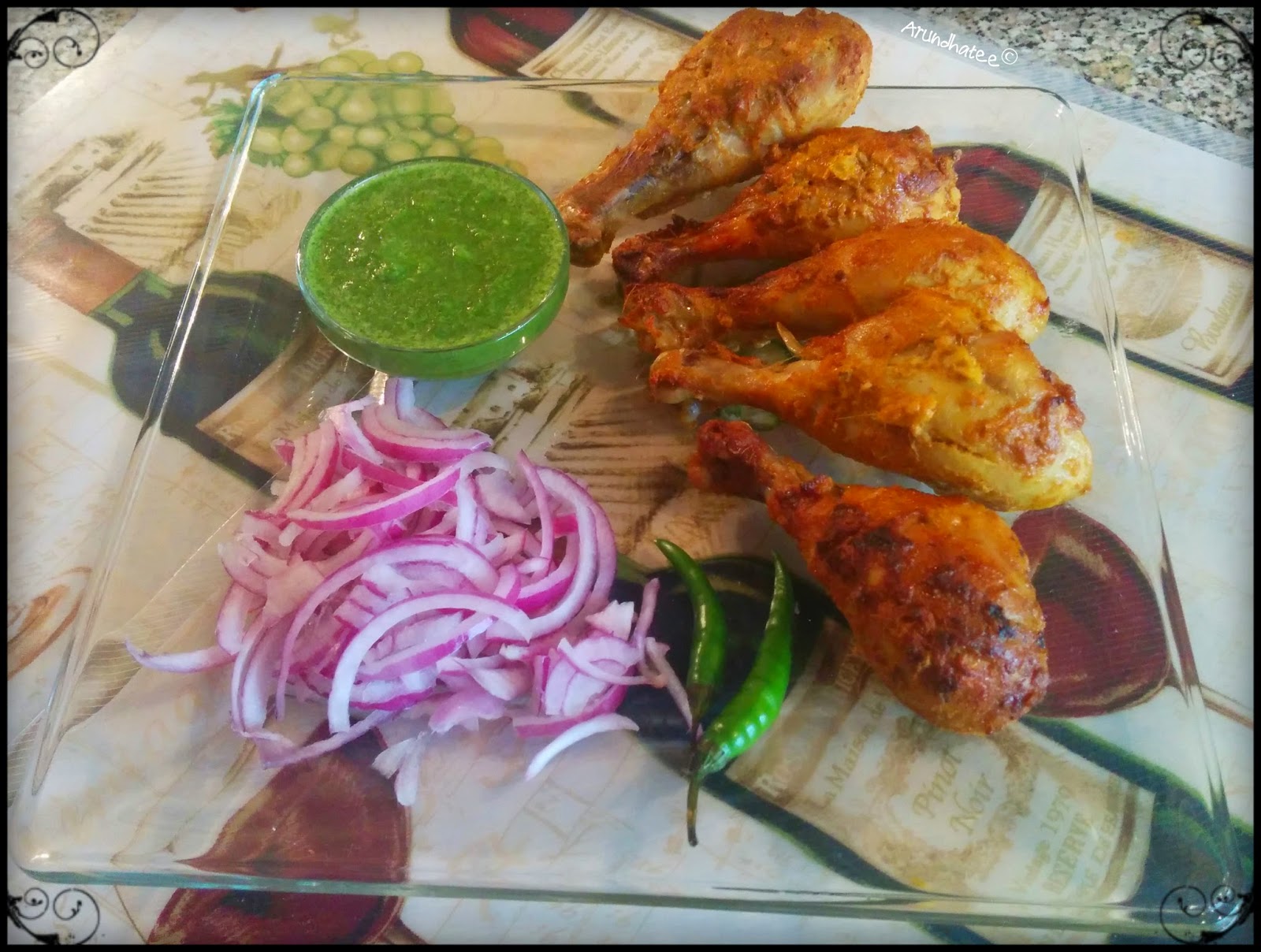 Discovering me: :::Tandoori style oven-broiled Chicken Drumsticks:::