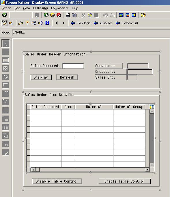 Disable Table Control Input Learn Sap Program