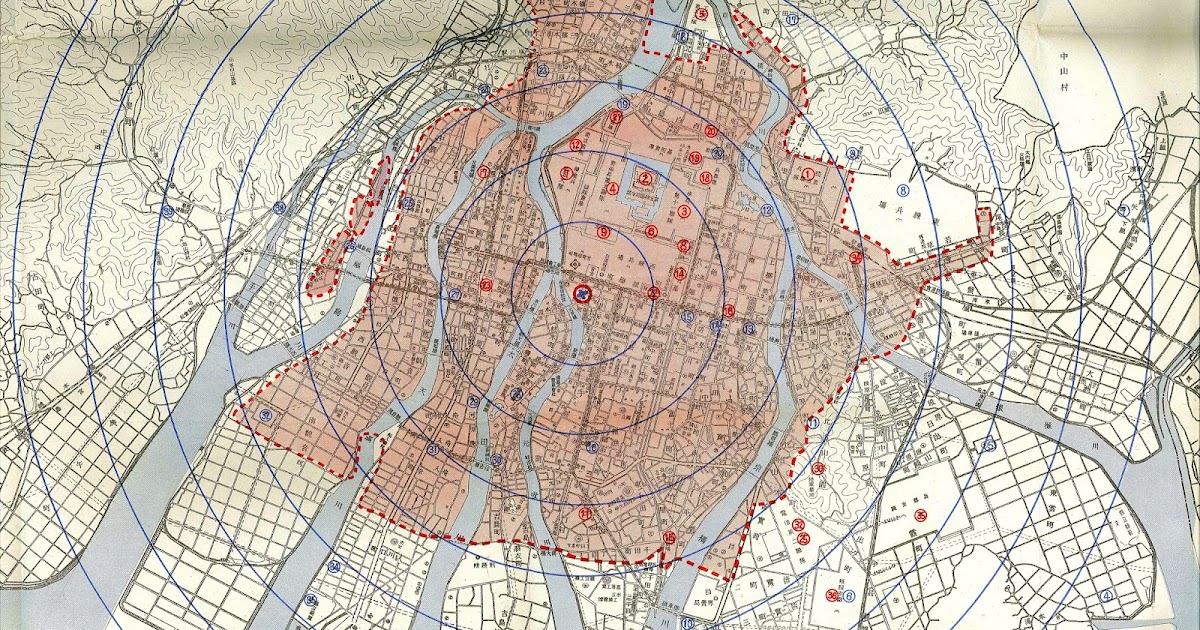 Hiroshima Atomic Bomb : HAB: Disaster map in Hiroshima City by ...