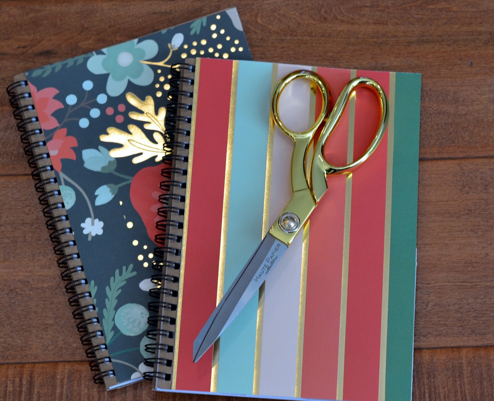 Using scrapbook paper to create a journal with a pocket