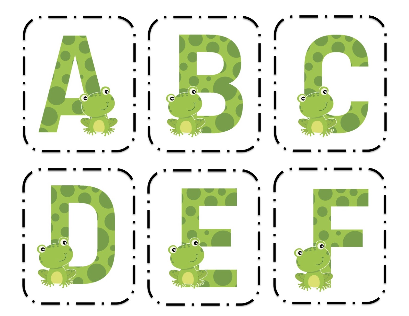 Frog Alphabet cards