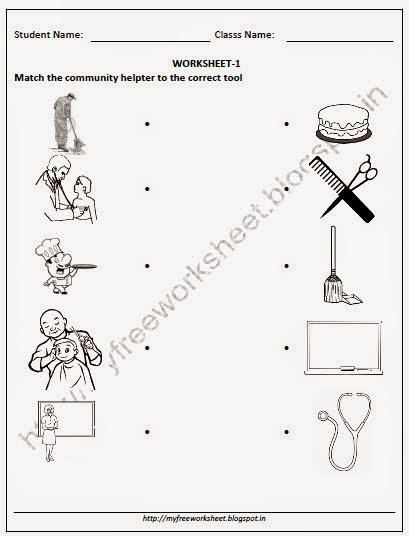 Free Downalod Nursery EVS match the community helper to the correct ...