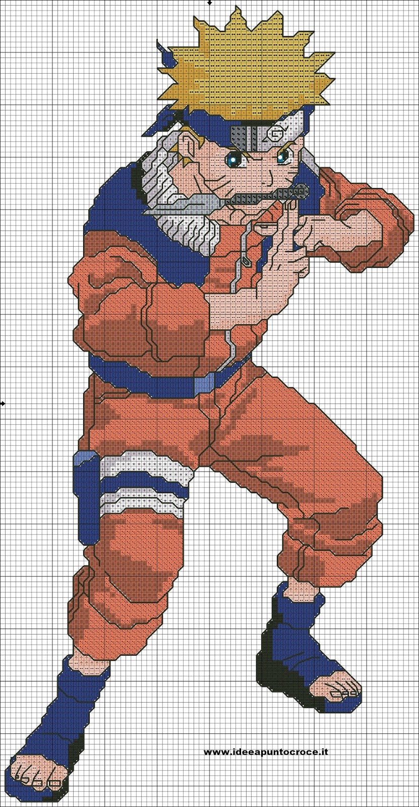 Anime/Cartoons Cross Stitch: Naruto Uzumaki (うずまきナルト)
