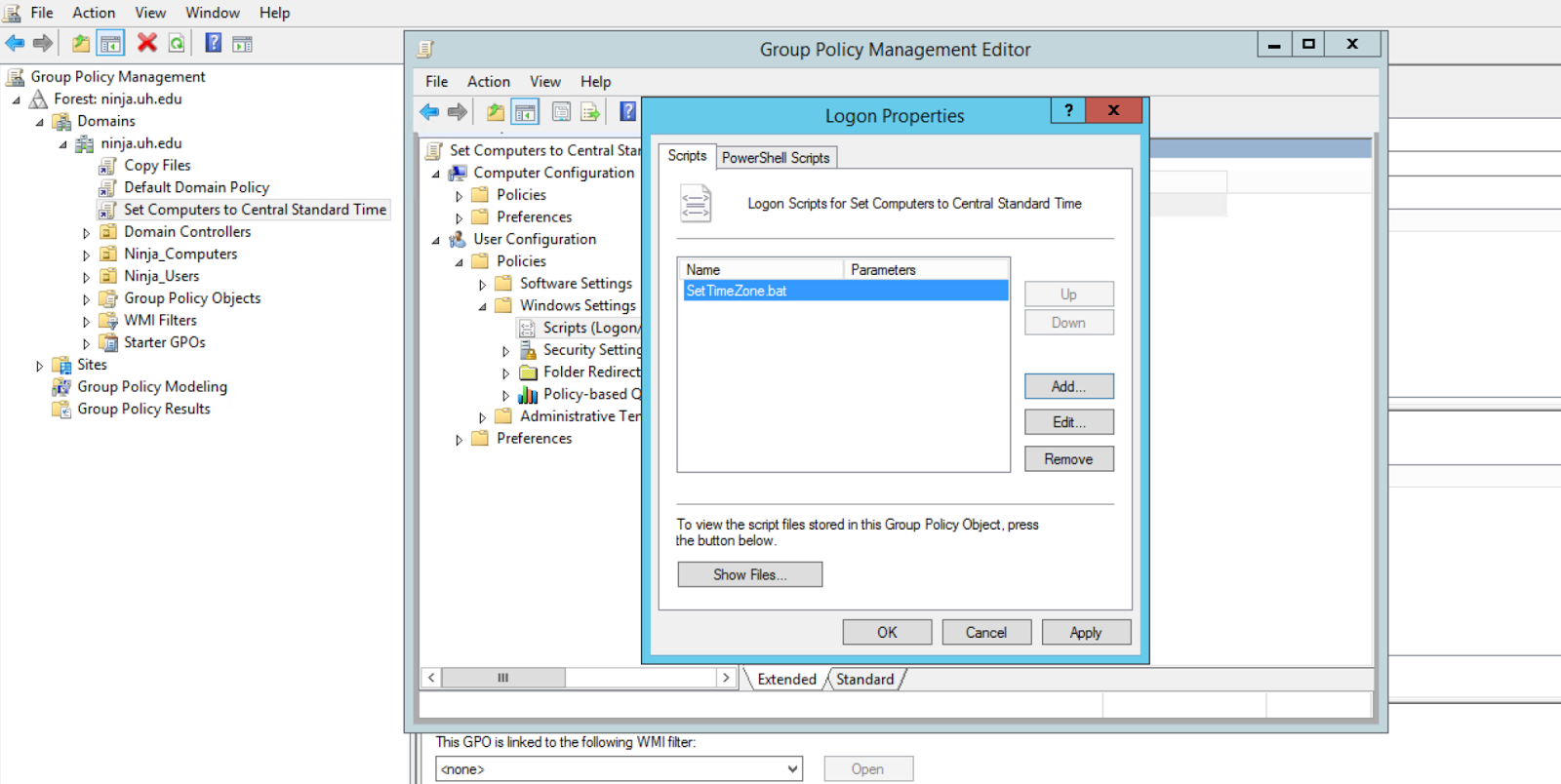 Change Time Zone on Domain Machines using Group Policy and tzutil.exe