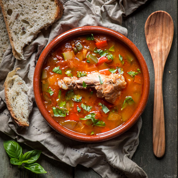 Mediterranean chicken soup | Hungry Shots