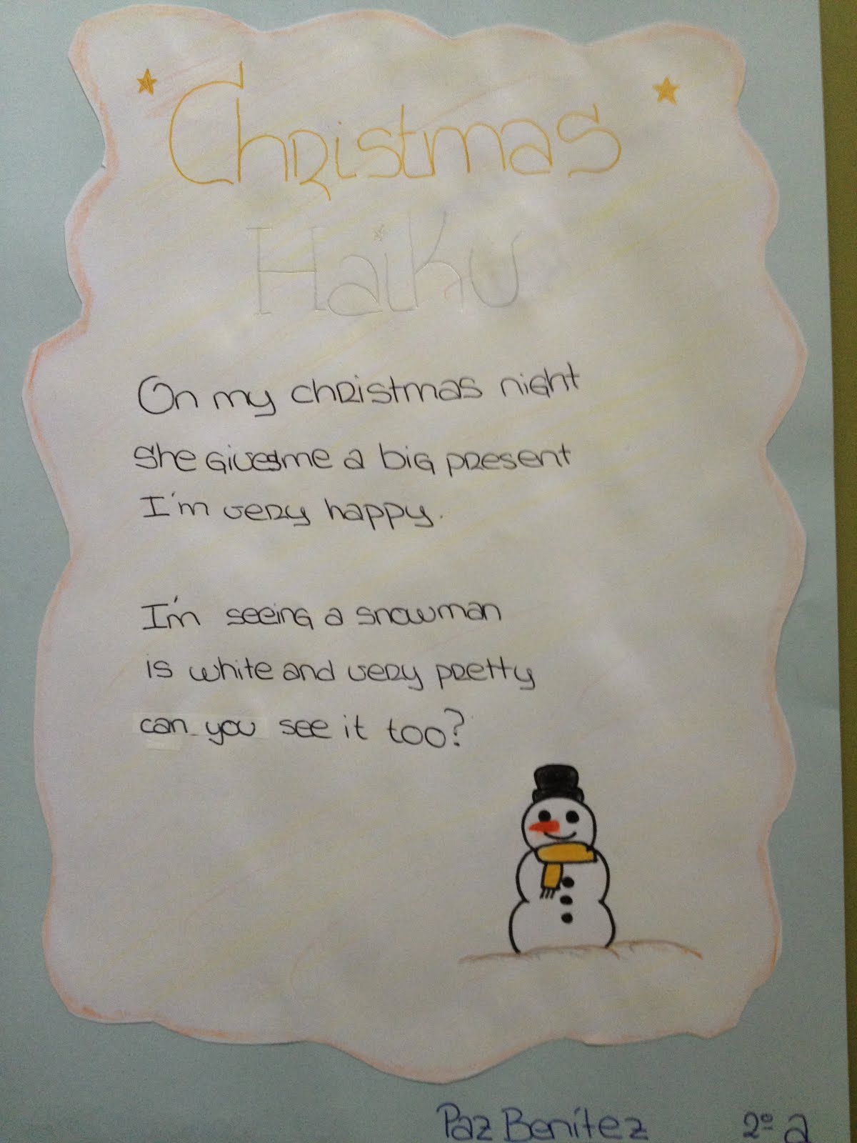 English Corner CORMAR: Christmas Haikus (2ºESO)