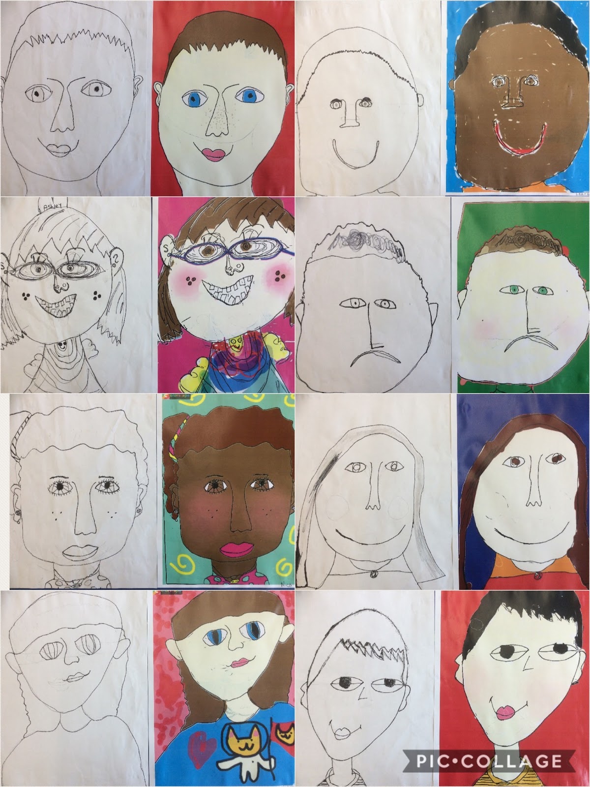 Art with Mrs. Elliott : Digitally Colored Grade 2 Self-Portraits!