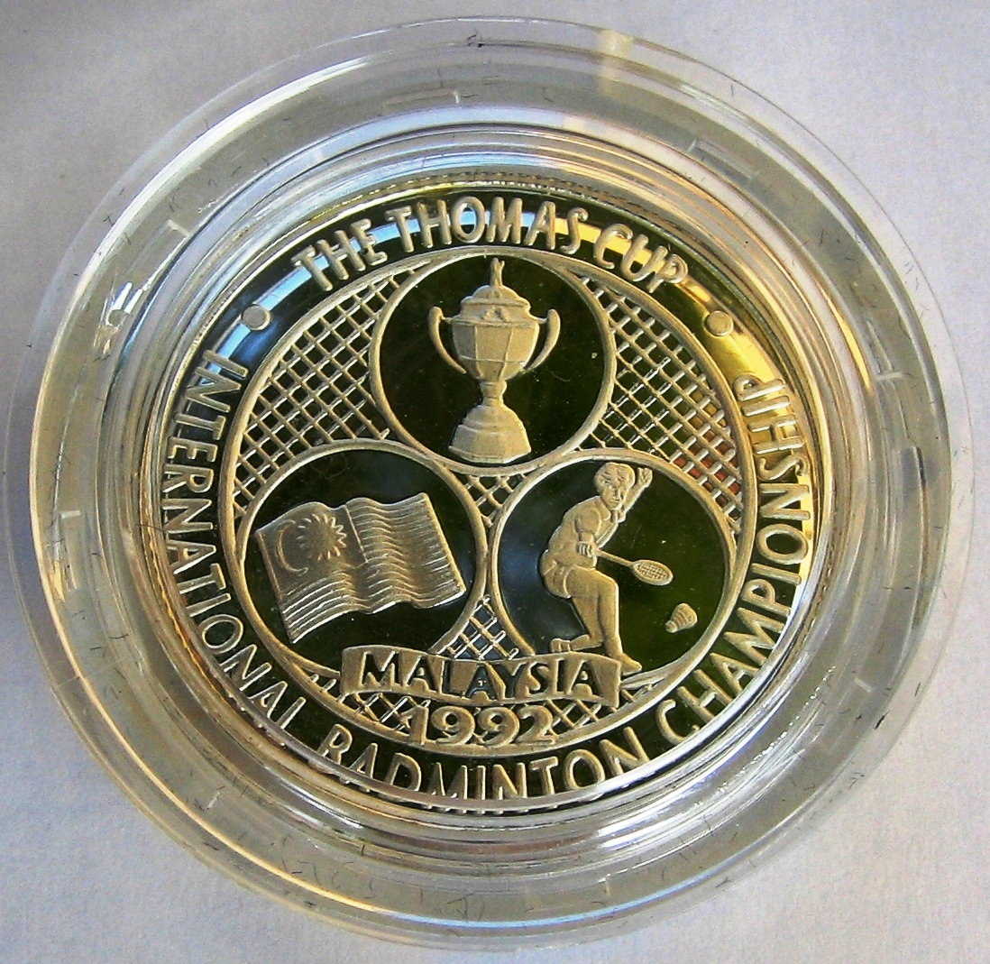 MALAYSIA MEDAL:THOMAS CUP 1992 VICTORY MEDAL. | Error coins