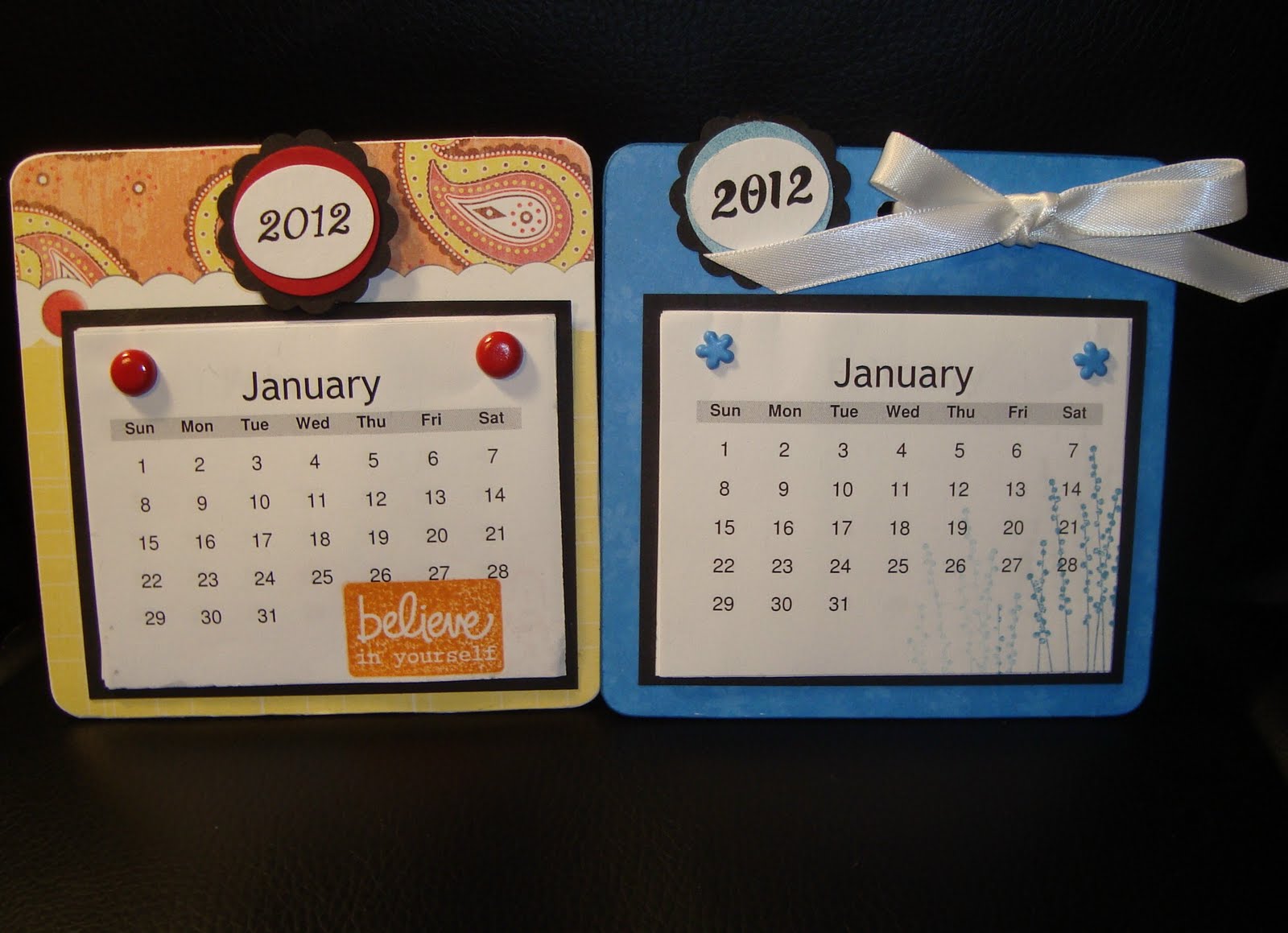 Gina's Stamping Creations: Items for a Craft Fair - Coaster Calendars