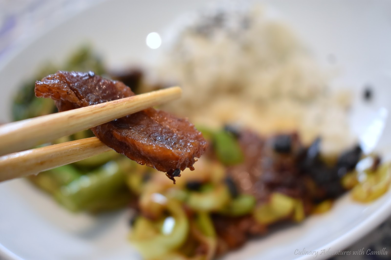 Hui Guo Rou (Twice-Cooked Pork Belly) #CooktheBooks #FoodieReads