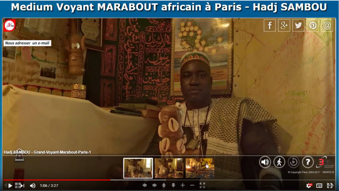 Le Marabout africain à Paris Hadj SAMBOU livre un Tutoriel