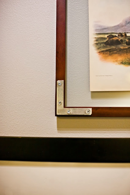 design dump: dressing up a frame with metal L brackets