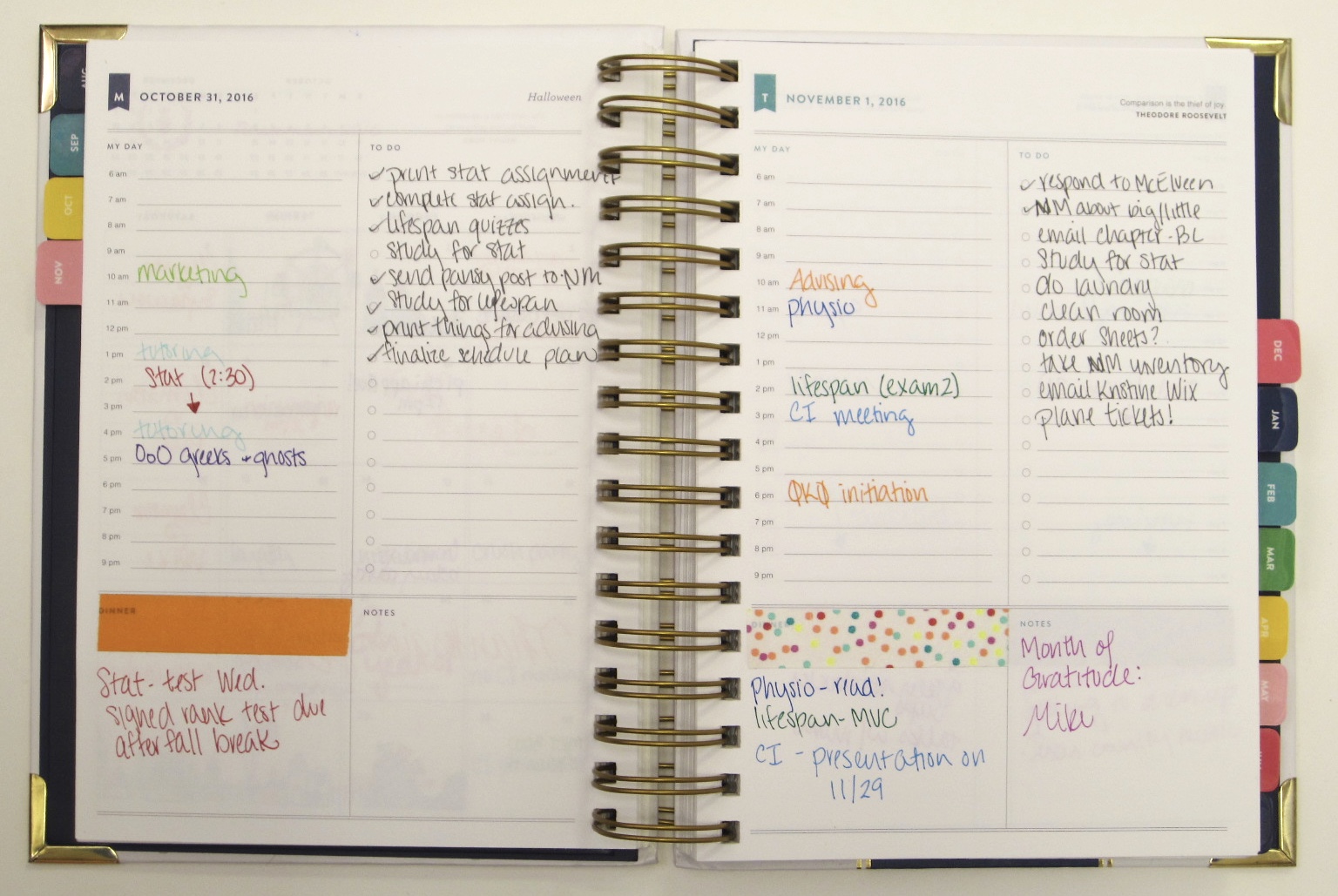 Simplified Planner Organization