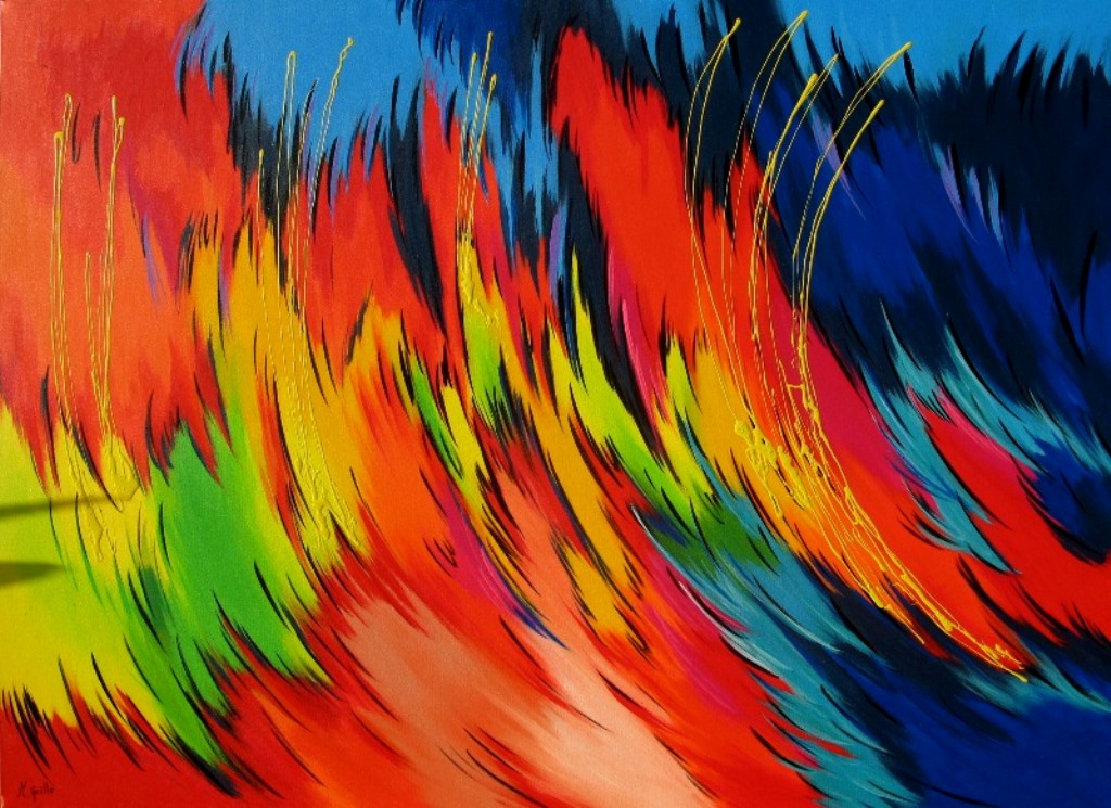 El arte es su máxima expresión : Cuadros abstractos pintados con acrílico