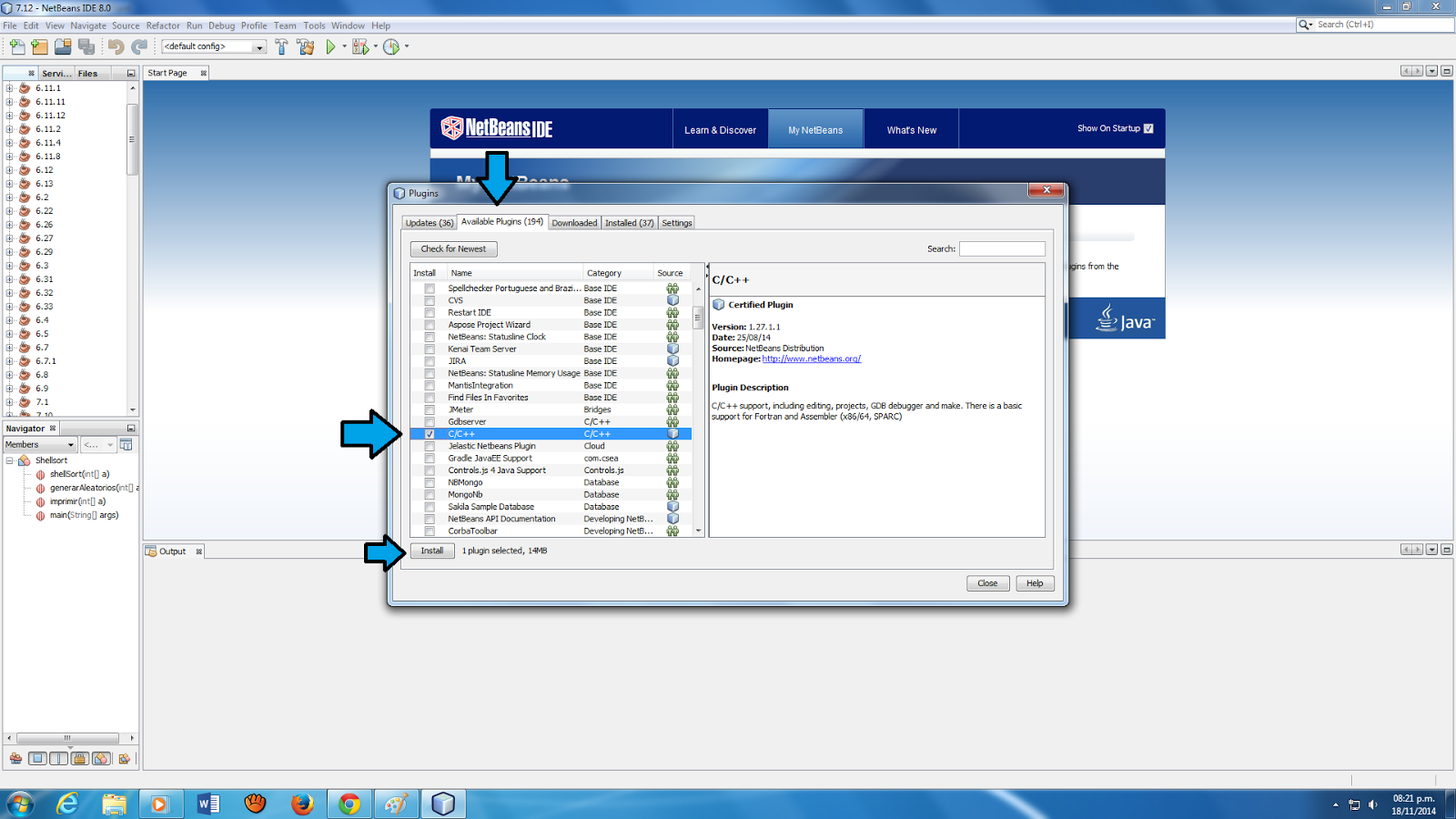 Electrónica y Telecomunicaciones: Instalar y el plugin de C/C++ en NetBeans Electrónica y Telecomunicaciones: Instalar y el plugin de C/C++ en NetBeans