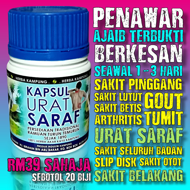 Kapsul Urat Saraf ( 100% Herba Akar Kayu Kampung )