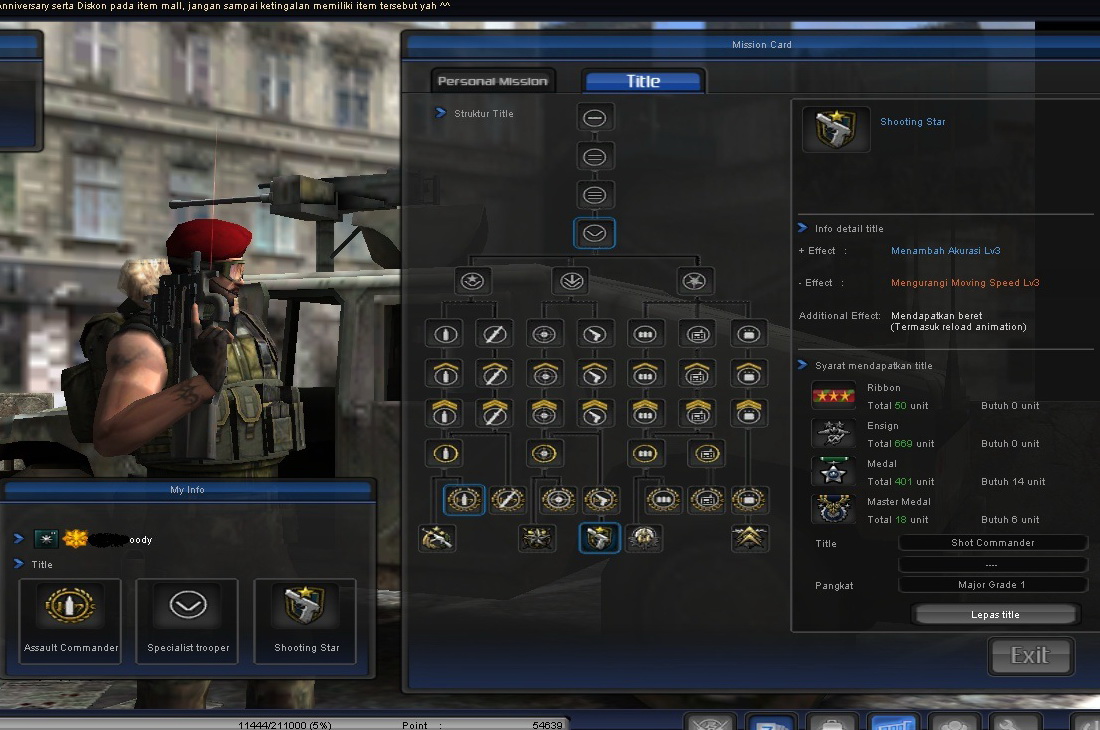 Cara dan penggunaan title pada Point Blank - BeresInfo