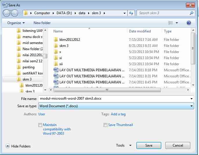 Menggunakan Microsoft Word - wadah anak smu