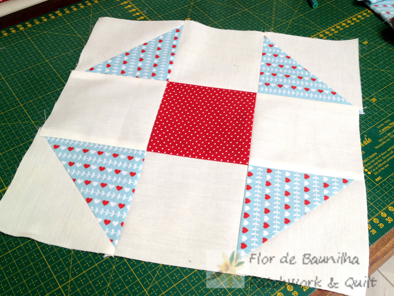 Flor de Baunilha Patchwork : Tutorial 5 Bloco Shoofly - Sampler Quilt