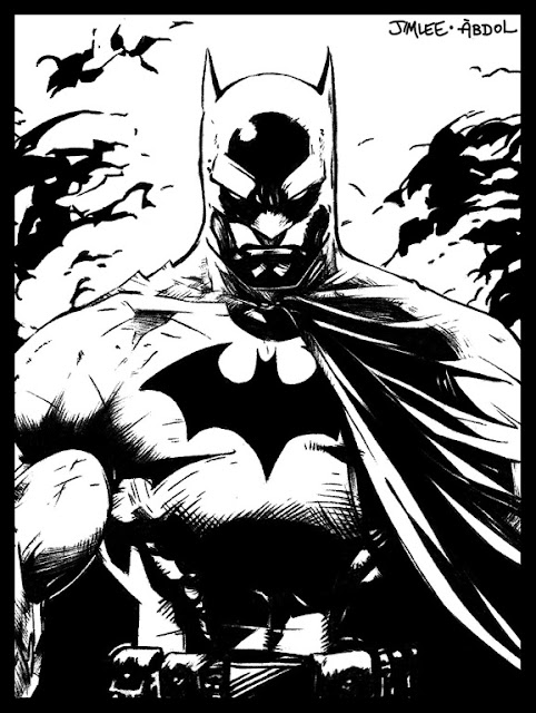 ábdol ilustrador: Batman: Lapices Jim Lee. Tinta Ábdol.