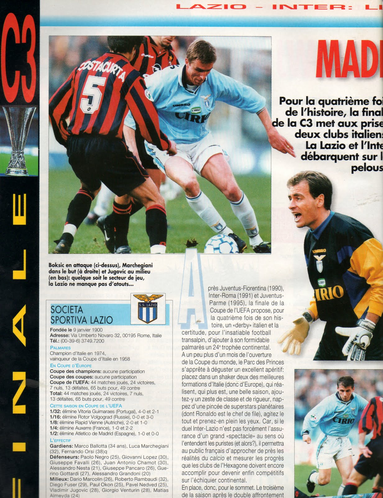 TWB22: Coupe Uefa Final 1997 1998 Inter Milan Lazio
