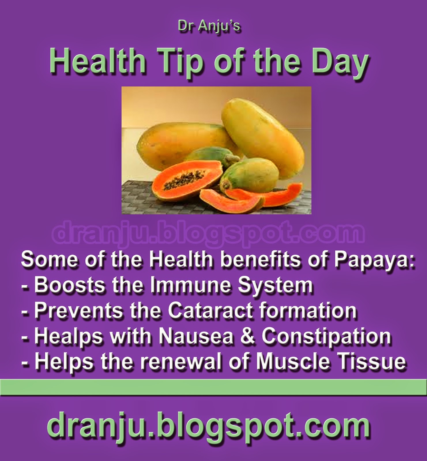 Dr Anju's Health Tips: Health Tip of The Day - 14th August
