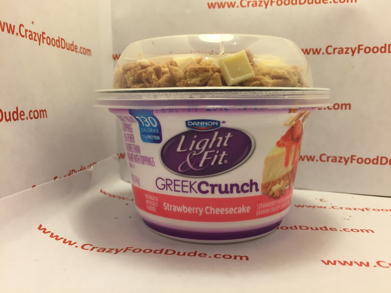 Crazy Food Dude: Review: Dannon Light & Fit Greek Crunch Strawberry ...