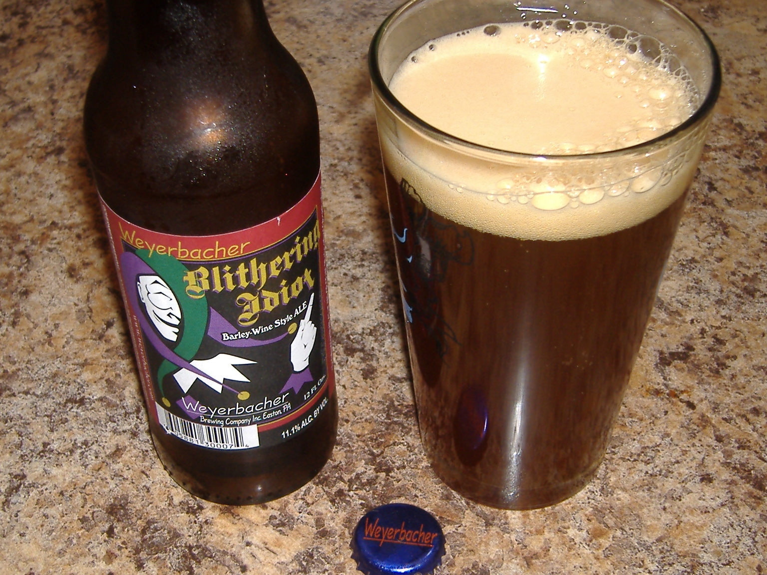 Horror Movies and Beer!: Weyerbacher Blithering Idiot Barley-Wine Style ALE