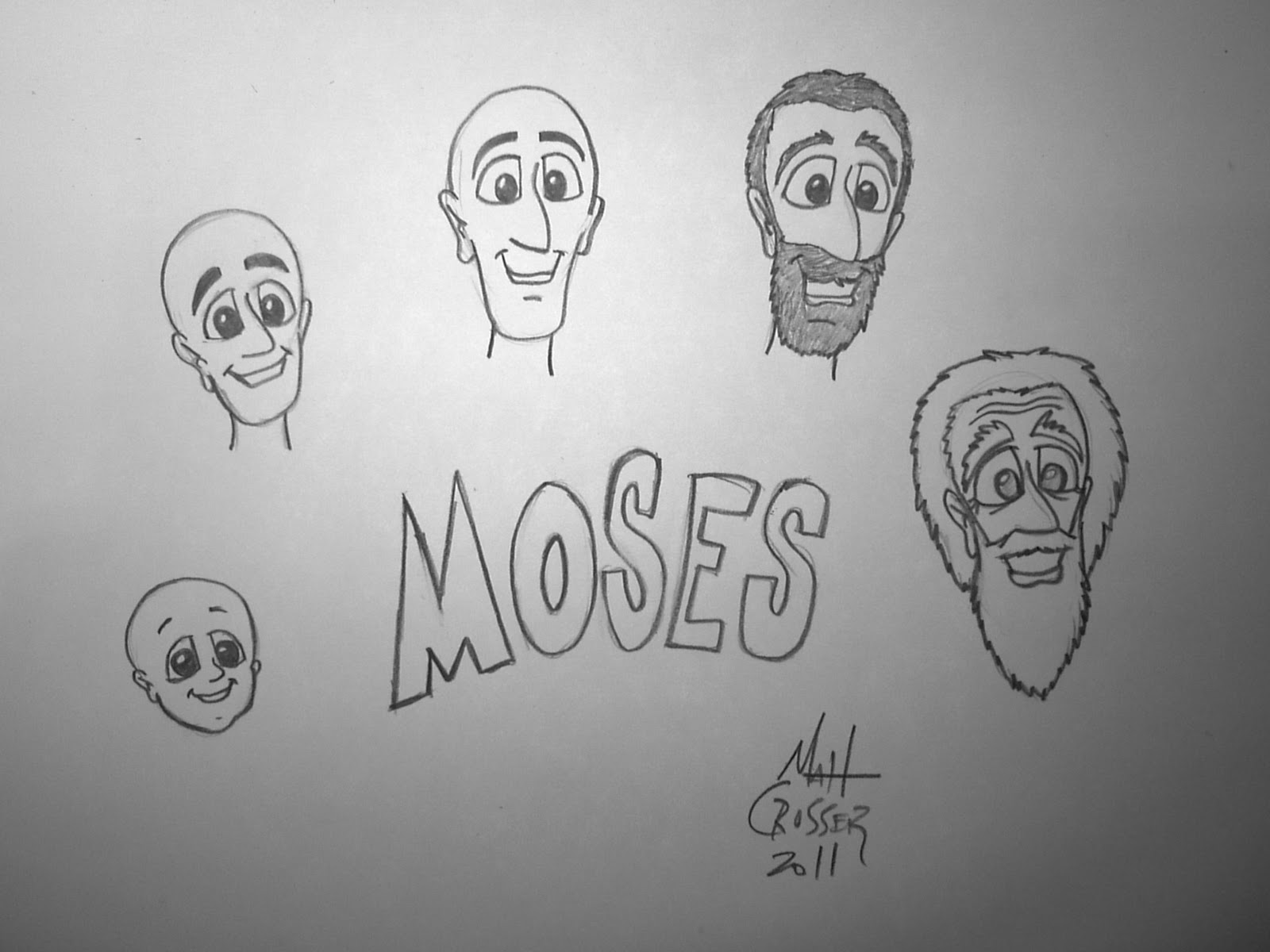 Matt's Sketch Pad: Character Design of Moses for Children's Curriculum