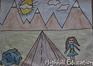 Highhill Homeschool: One Point Perspective Art Project for Kids