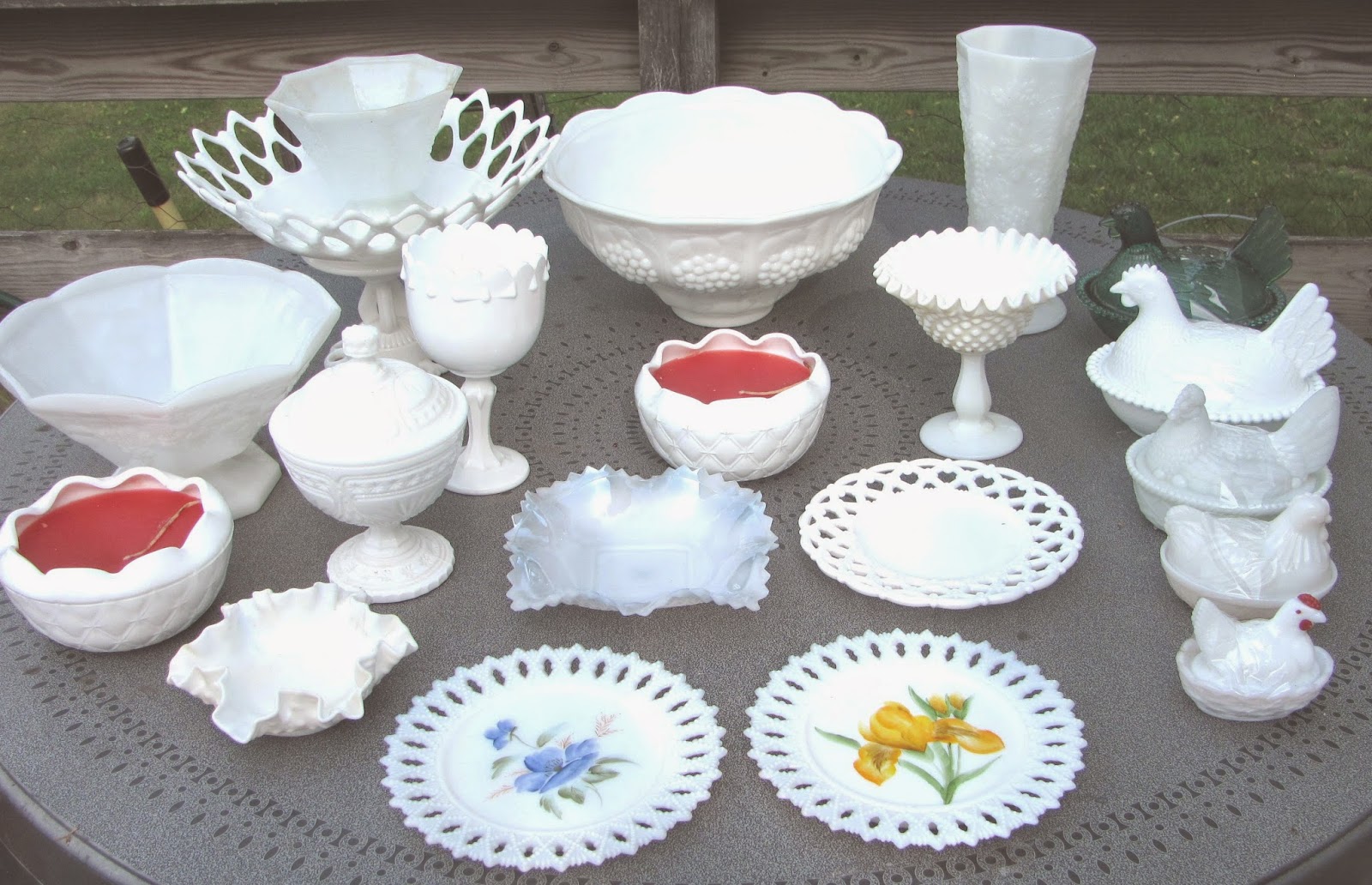 Elaine's Creative Works: Milk Glass finds