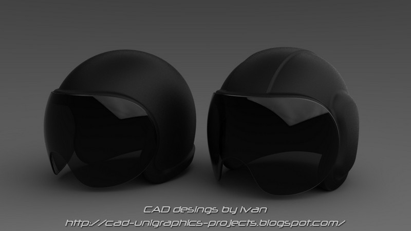 CAD designs by Ivan: Motor helmet 3D models (free CAD download file)
