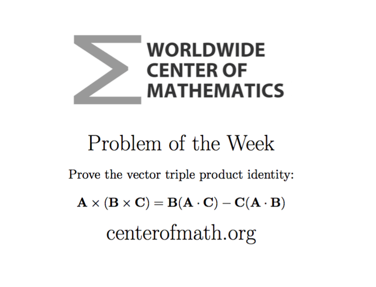 The Center of Math Blog: Problem of the Week