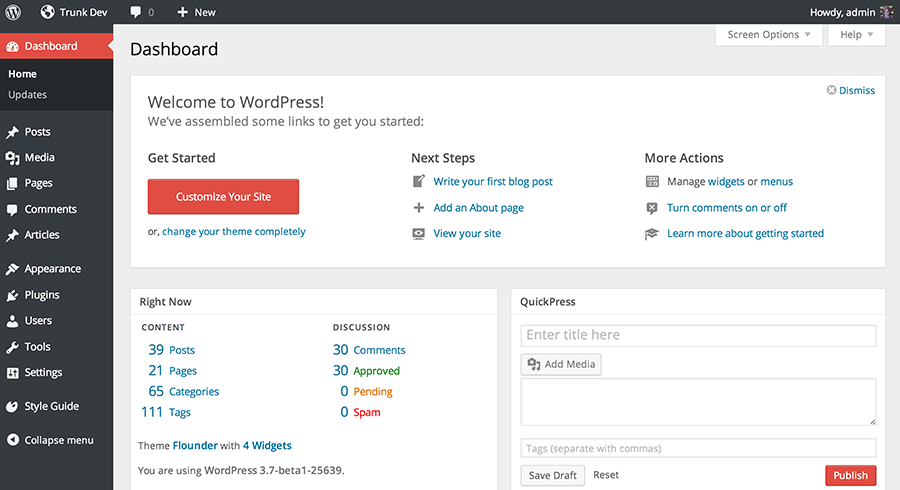 What's New In Wordpress 3.8 - Dev Kidz