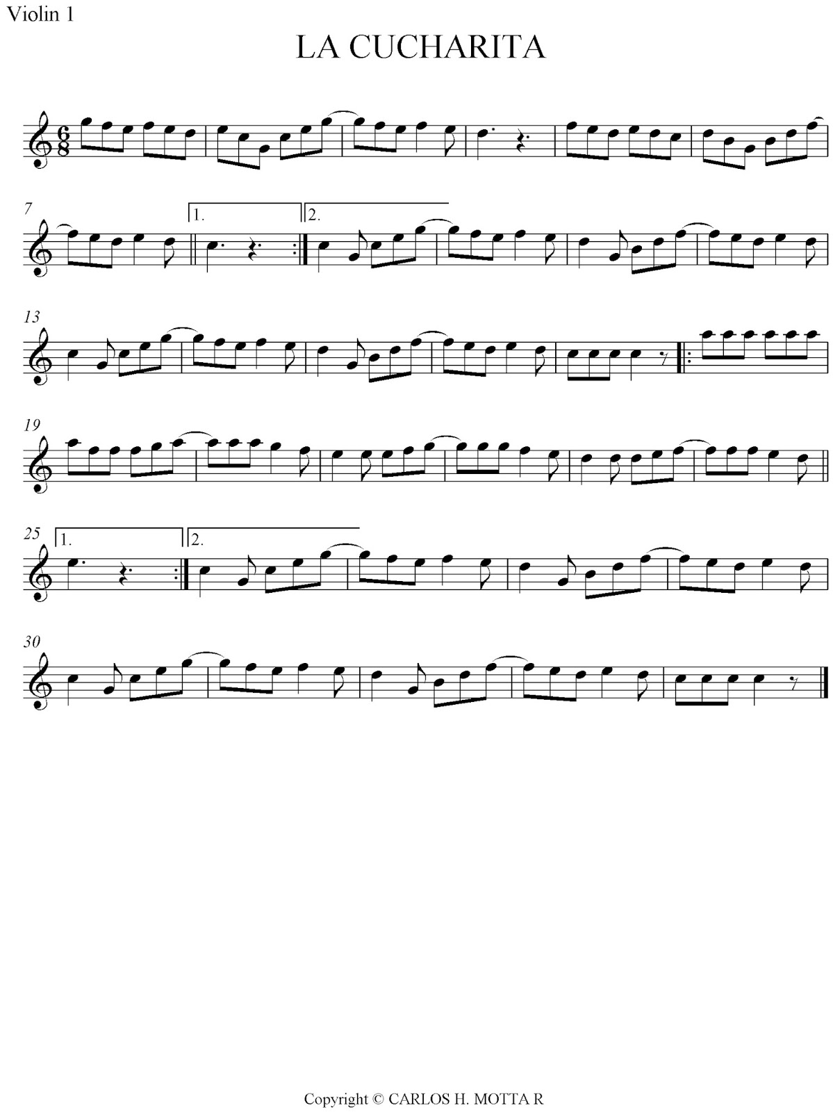 EL PROFE MOTTA: Partituras