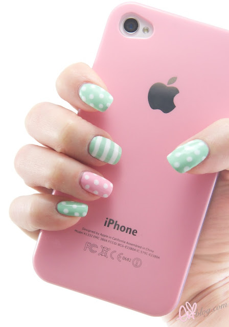 ekiBlog.com: Tutorial: how to Polka dot nail art