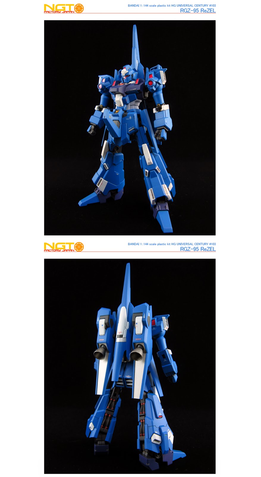 GUNDAM GUY: HGUC 1/144 RGZ-95 ReZEL - Customized Build