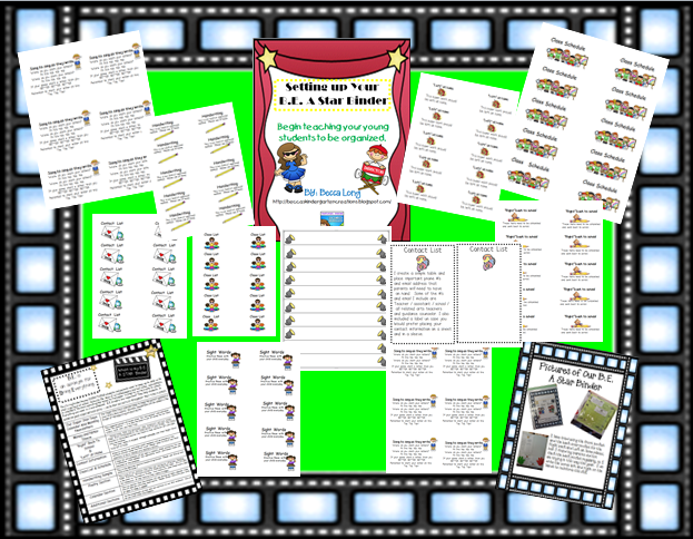 Becca's Kindergarten Creations: B.E. A Star Binder