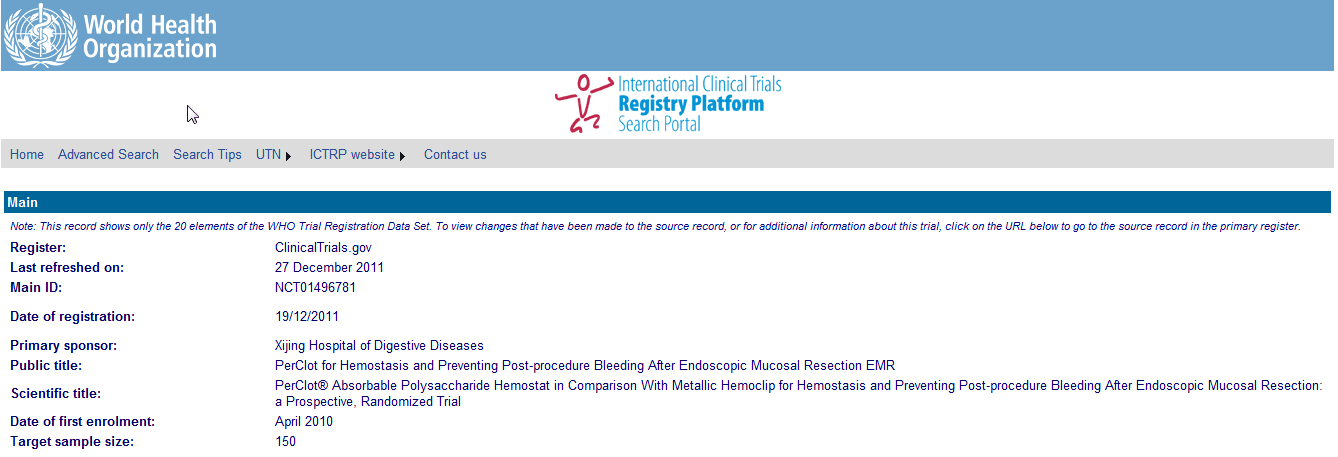 Medical Hemostat: It's Perclot AMP.......No, It's Endoclot AMP