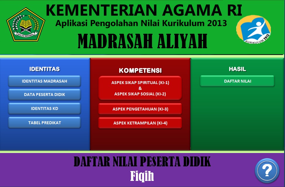 Download Aplikasi Pengolahan Nilai (Daftar Nilai Siswa) Madrasah Aliyah ...