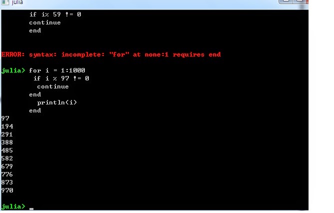 IT Programming Game JAVA Python C R Javascript HTML5 Using Julia Finding 97 Multiples it-programming-game-java-python-c-r-javascript-html5-using-julia-finding-97-multiples