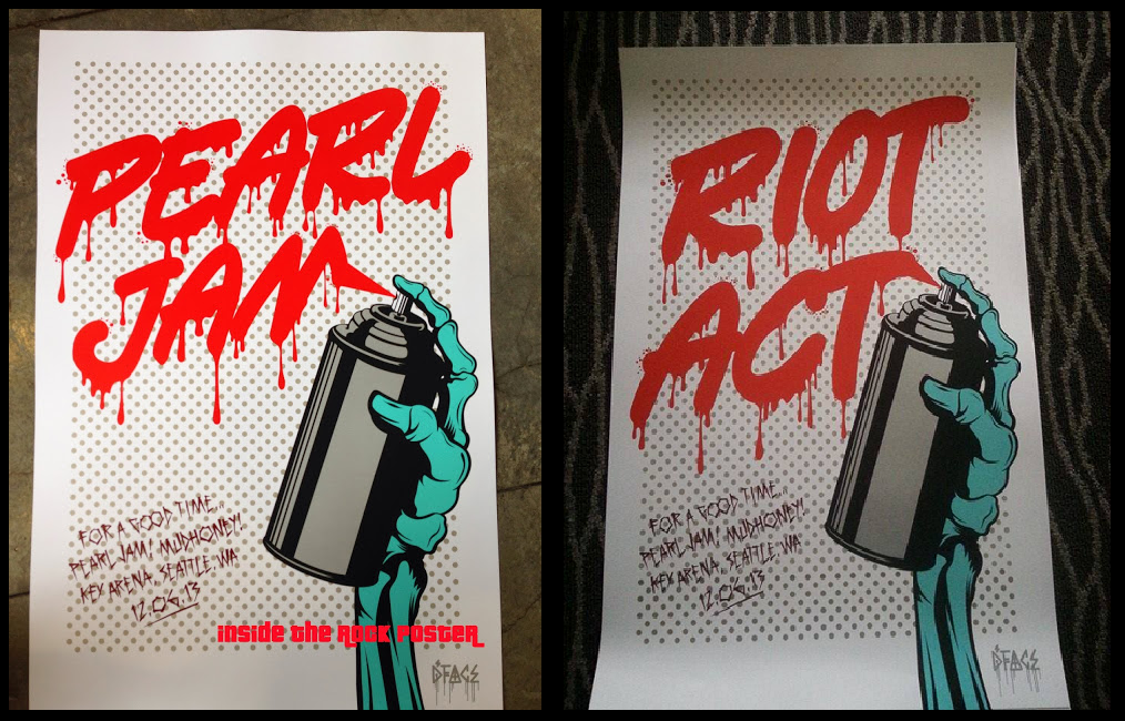 INSIDE THE ROCK POSTER FRAME BLOG: Pearl Jam Seattle Poster by D*Face ...